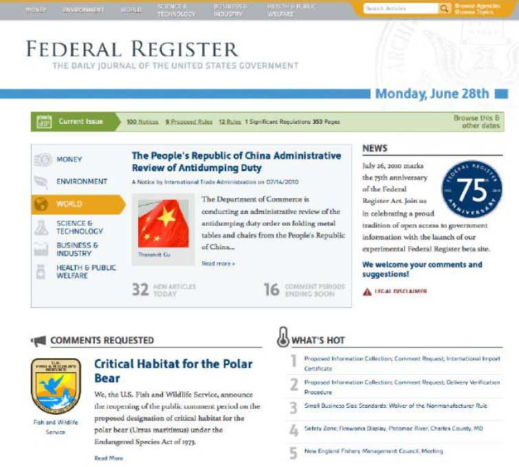 Coming Soon: Federal Register 2.0 – This is the retired blog of the ...